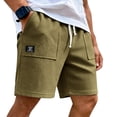 Men’s Shorts Casual Waffle Summer Elastic Waist Drawstring Lightweight ...