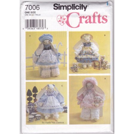 Simplicity Crafts 7006-Faith Van Zanten 46cm Bunny & Clothes Sewing ...