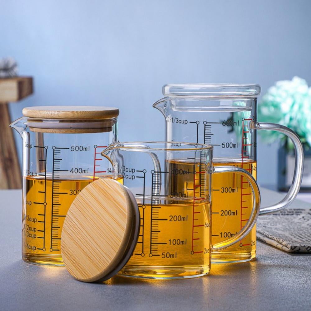 3PCS Glass Graduated Cup,Measuring Cup High Borosilicate Glass with ...