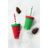 Silipint: Silicone 16 oz Straw Tumbler:4 Pk - Peppermint, Poinsettia ...