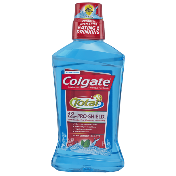 Colgate Total Pro-Shield Alcohol Free Mouthwash, Peppermint, 16.9 fl oz ...