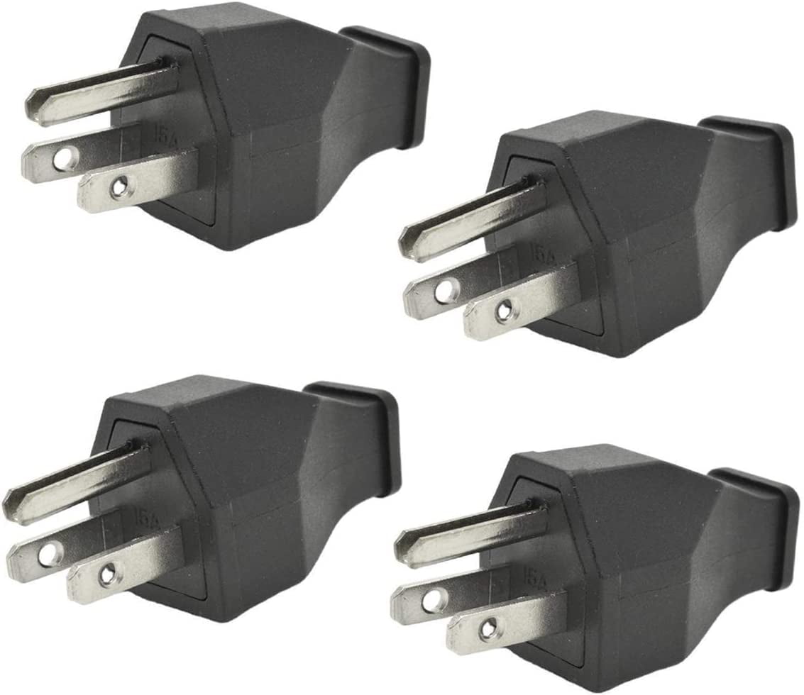 Straight Blade Plug,15 Amp 120-125 Volt, 2Pole 3Wire, Plug, Male ...