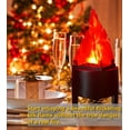 2-Pack LED 3D Artificial Flame Lamp Mini Fake Fire Light Stage Effect ...