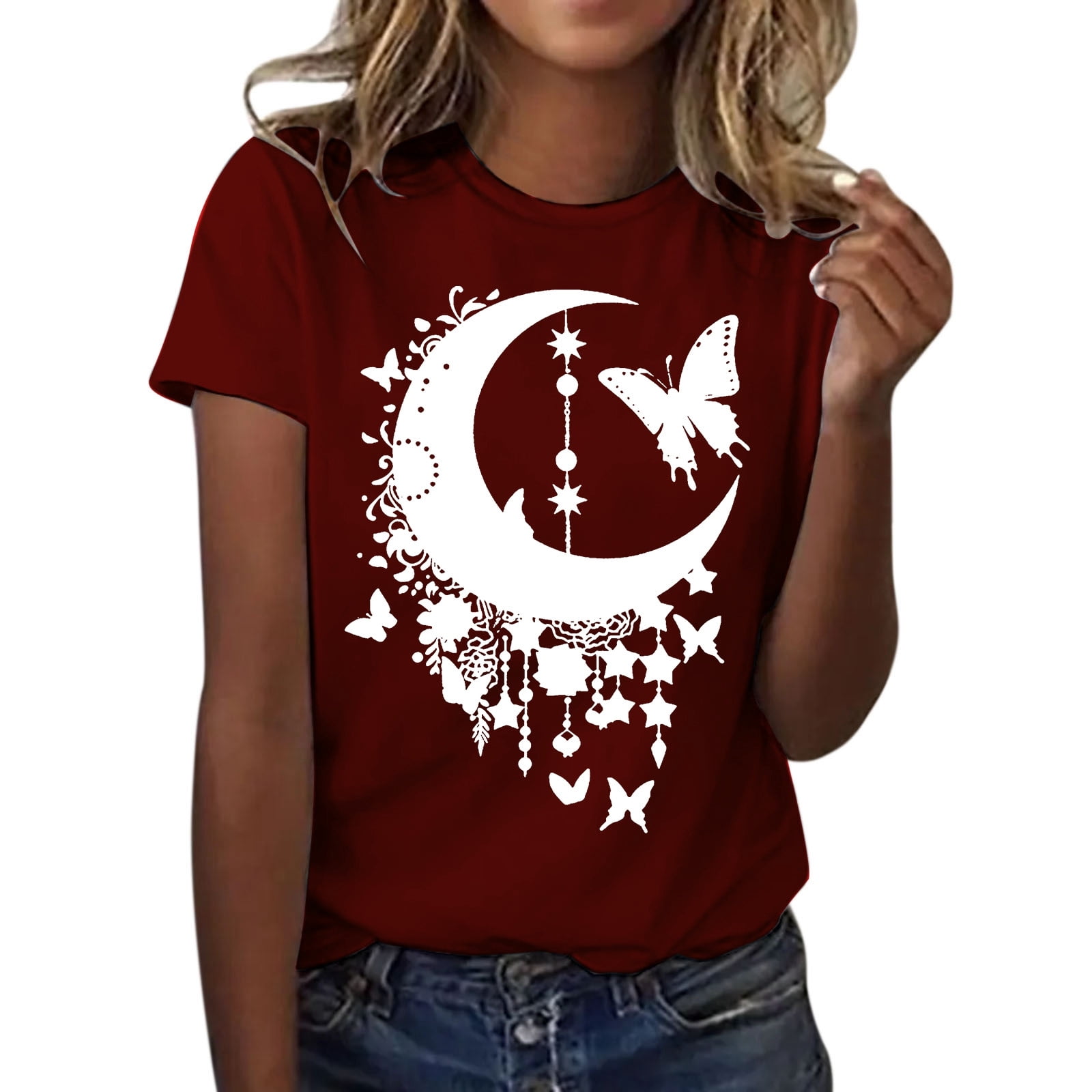 Click here for Vjattwr Womens Short Sleeve Tops Womens Fashionabl... prices