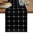 Black Checkered Table Runner 18x72 Inch Modern Minimalist Geometric ...