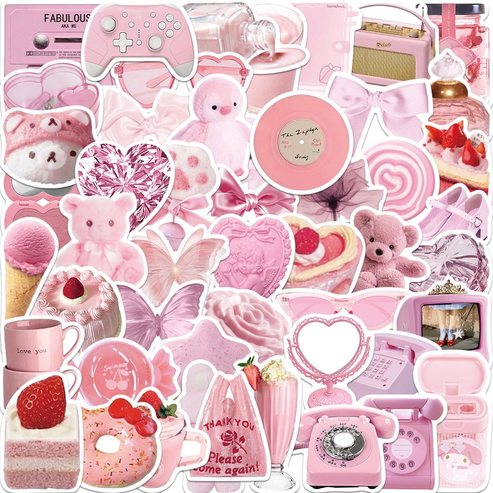 Click here for Nielieping Girls Pink Aesthetic Stickers Waterproo... prices