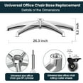 Office Chair Base (2800 Lbs) Heavy Duty Base Replacement, Office Chair ...