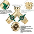 "STYDDI Full Flow Brass Garden Hose Splitter with Big Ball Valve and Long Handle 2 Ways 3/4""GHT ...