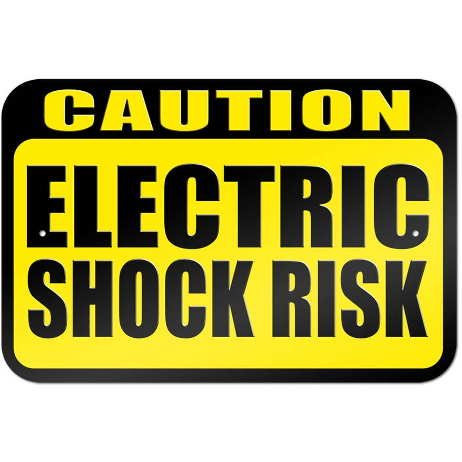 Caution Electric Shock Risk Sign - Walmart.com