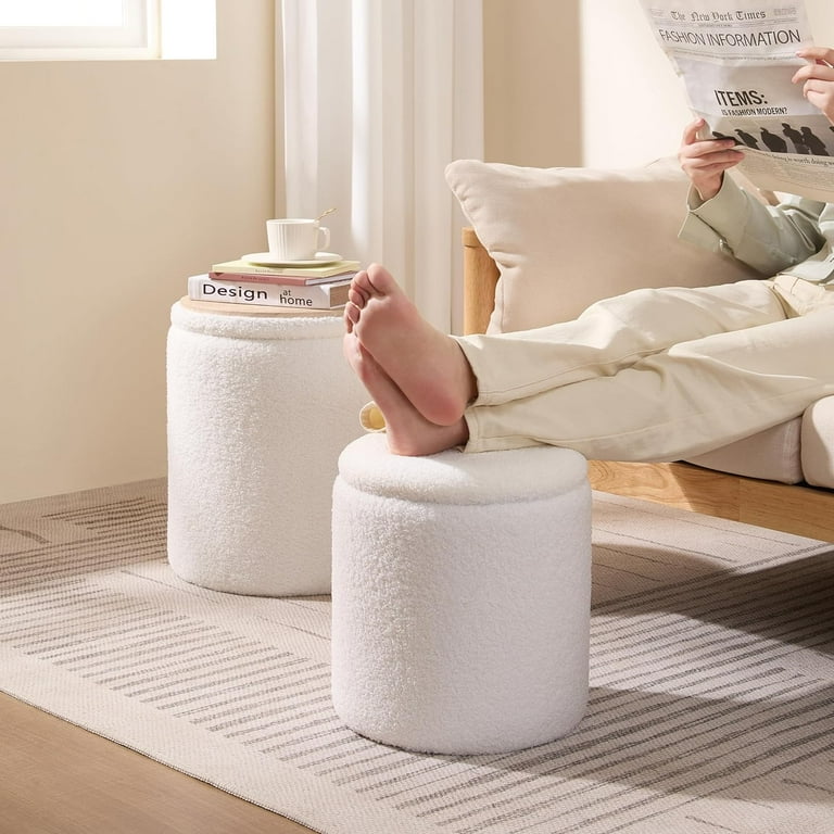 Tall ottoman with storage store