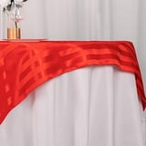BalsaCircle 72x72 in Red Satin Stripes Square Table Overlay Wedding ...