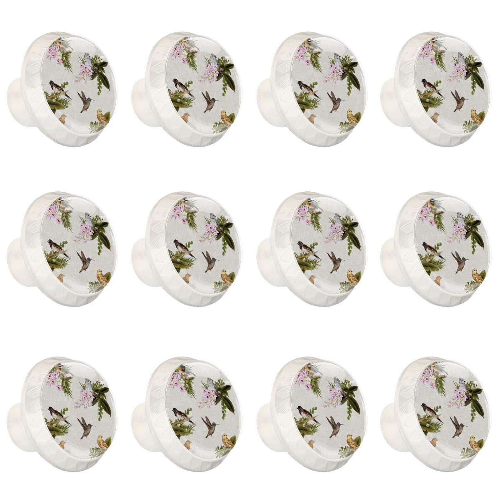 12 Pcs Bird Knobs for Kitchen Cabinet Cupboard Dresser Bookcase Drawer Pulls Handles Round Home ...