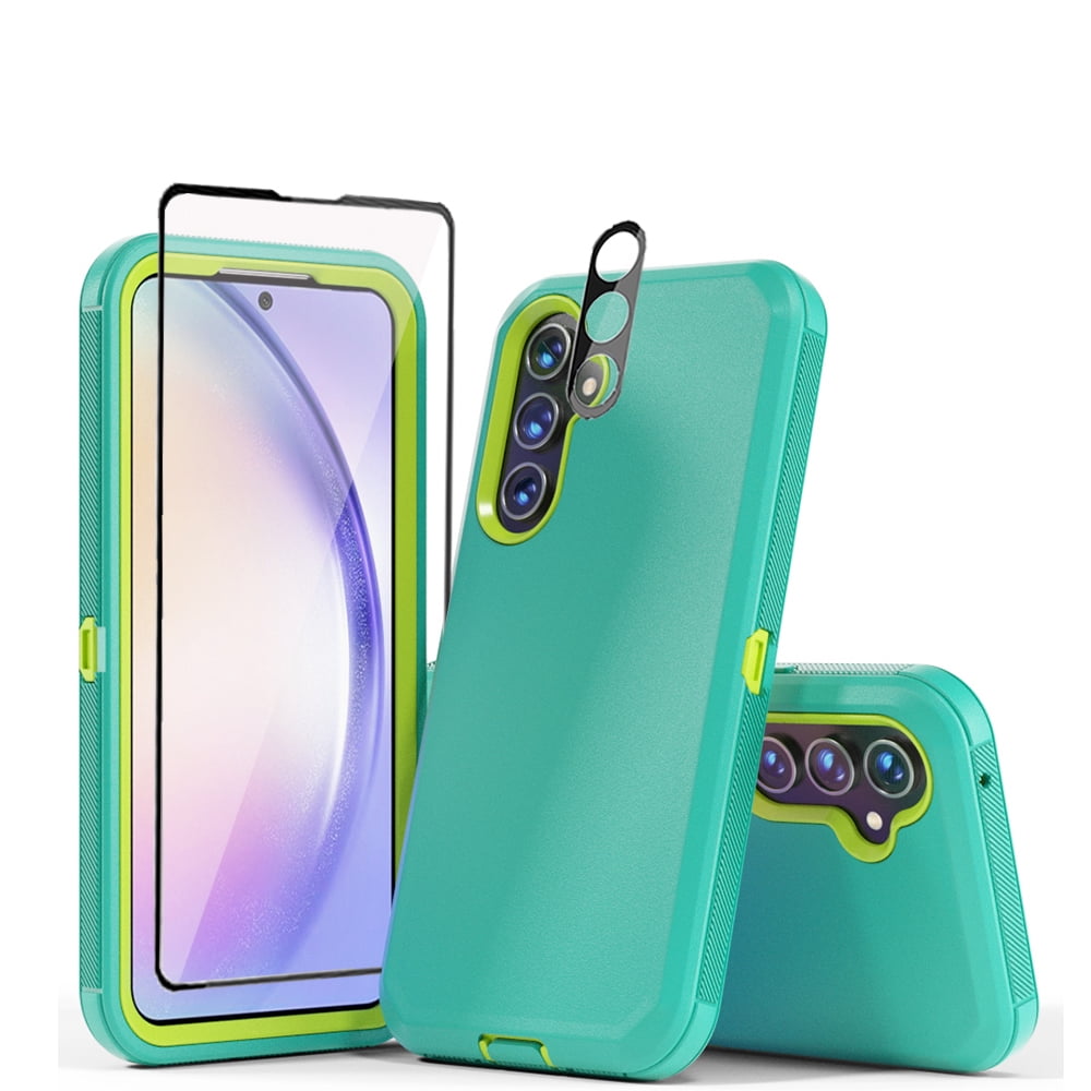 TASHHAR Samsung Galaxy A54 5G Case with Screen and Lens Protector ...