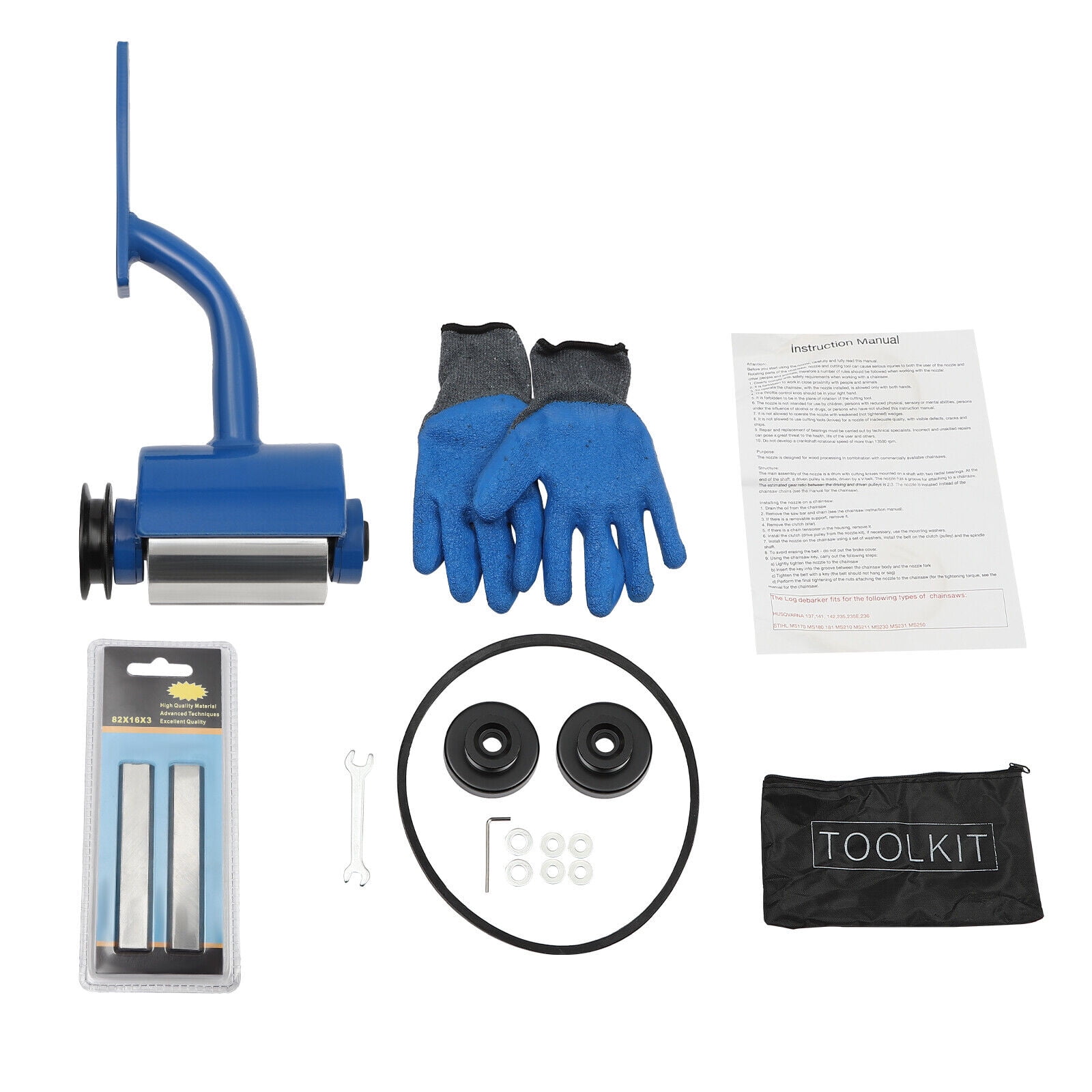 Log Peeler Log Debarking Tool Chainsaw Debarker Attachment with 2 Extra ...