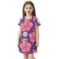 BZSMCE Short Sleeve dress Dress Casual Cotton Dresses-Hibiscus Flower ...