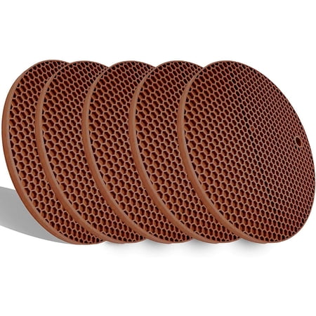 Extra Thick Silicone Trivets Pot Holder and Oven Mitts, Heat Resistant ...