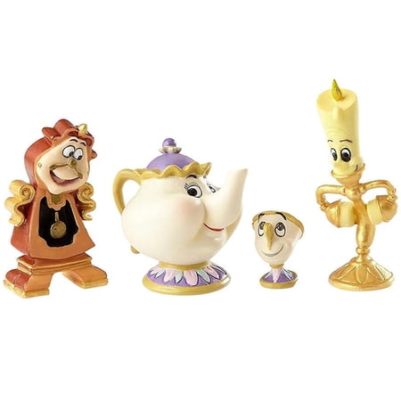Beauty And The Beast Action Figure Toy 4pcs/set Mrs.potts Lumiere ...