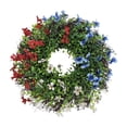Artificial Patriotic Wreath Fourth of July Wreath Spring Summer Red ...