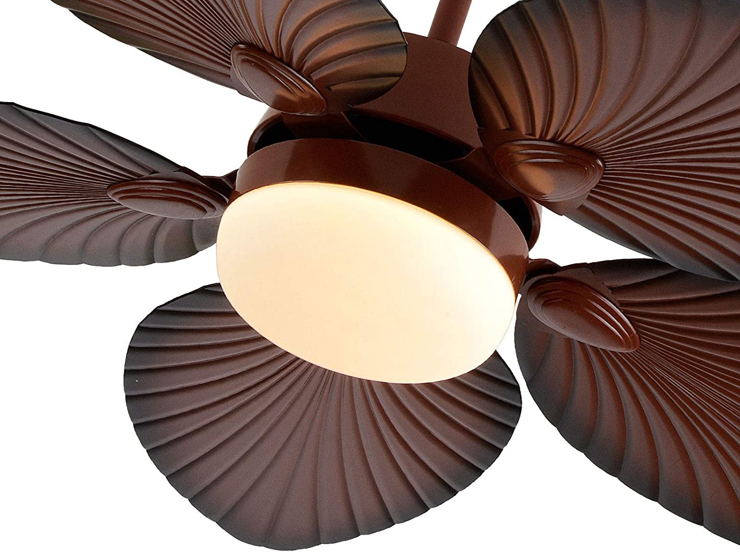 Palm Leaf Ceiling Fan With Light | Shelly Lighting