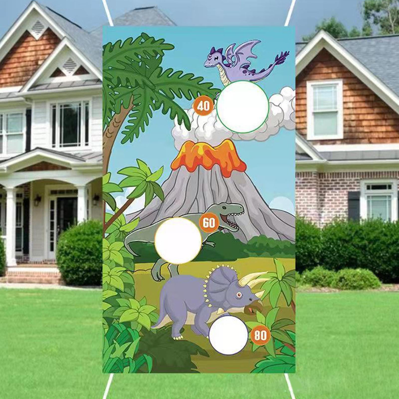 Dinosaur Toss Game Banner, Sandbag Throw Game Throwing Bags Portable ...