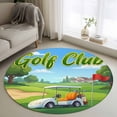 3ft Round Rug Cartoon Golf Area Rugs for Living Room Bedroom Washable ...