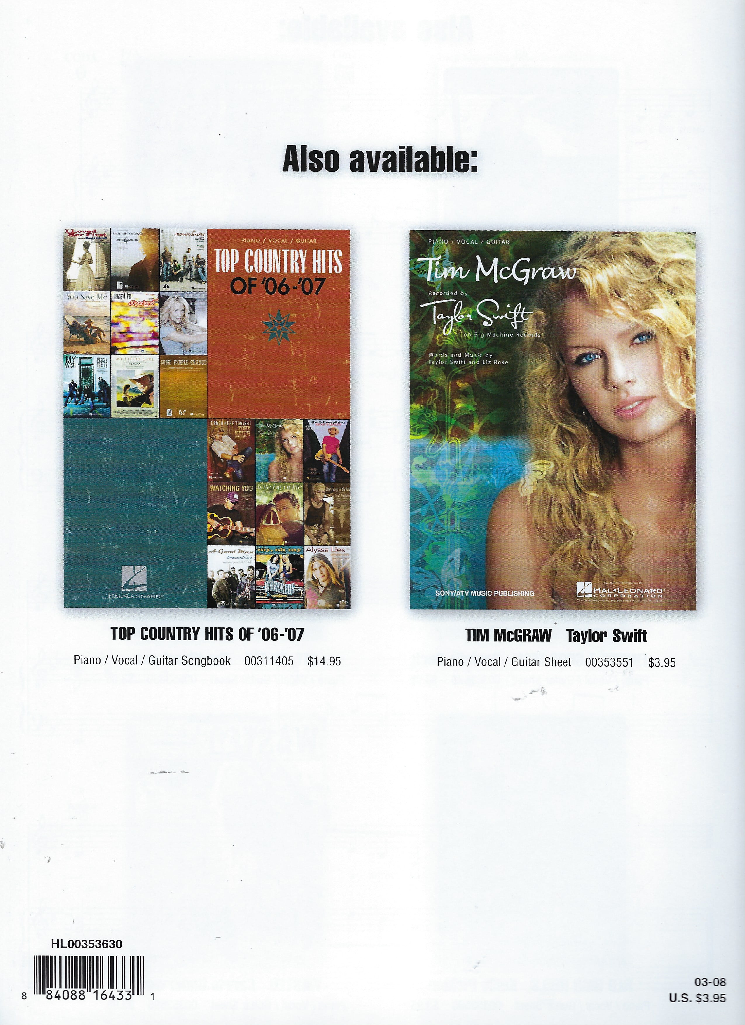 Taylor Swift Teardrops On My Guitar Album Cover