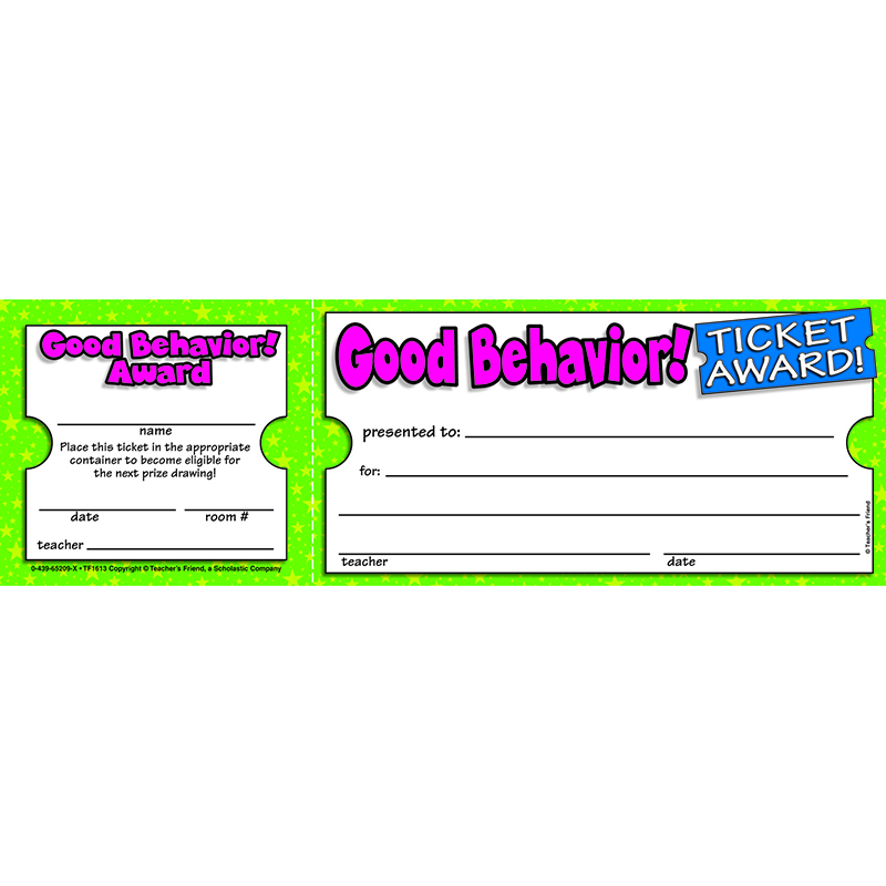 Ticket Awards Good Behavior, Pack of 100 | Bundle of 10 Packs - Walmart.com