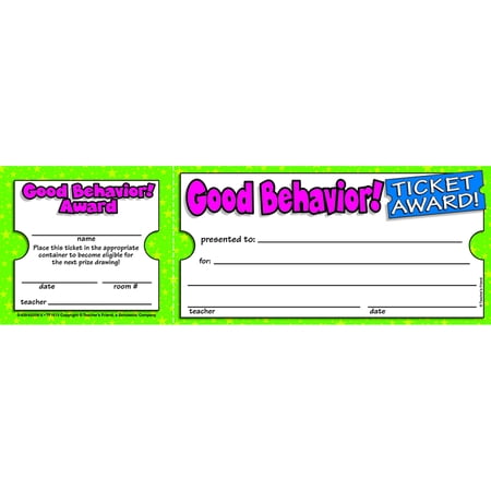 Ticket Awards Good Behavior, Pack Of 100 | Walmart Canada