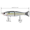 (2 pack) Bassdash SwimShad Glide Baits Jointed Swimbait Bass Pike ...