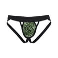COSFO Bulge Pouch Mens Thongs Underwear Cut Out Green G-String Loose ...