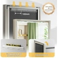 48 x 24 Brushed Nickel Bathroom Mirror, Beveled Framed Rectangle ...