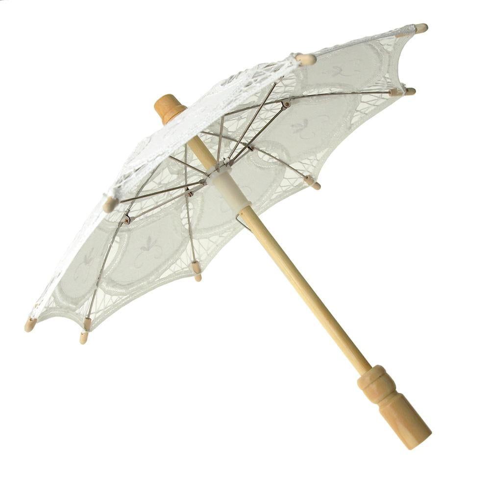 Mini Vintage Cotton Lace Bridal Wedding Parasol, White, 11-D - Walmart.com