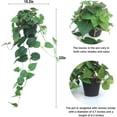Fake Pothos Hanging Plants – 33" Set of 2 Faux Ivy Vines with Pots ...