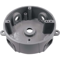 Southwire Single Gang 1/2 In., 3/4 In. 3-Hole Gray Weatherproof PVC ...