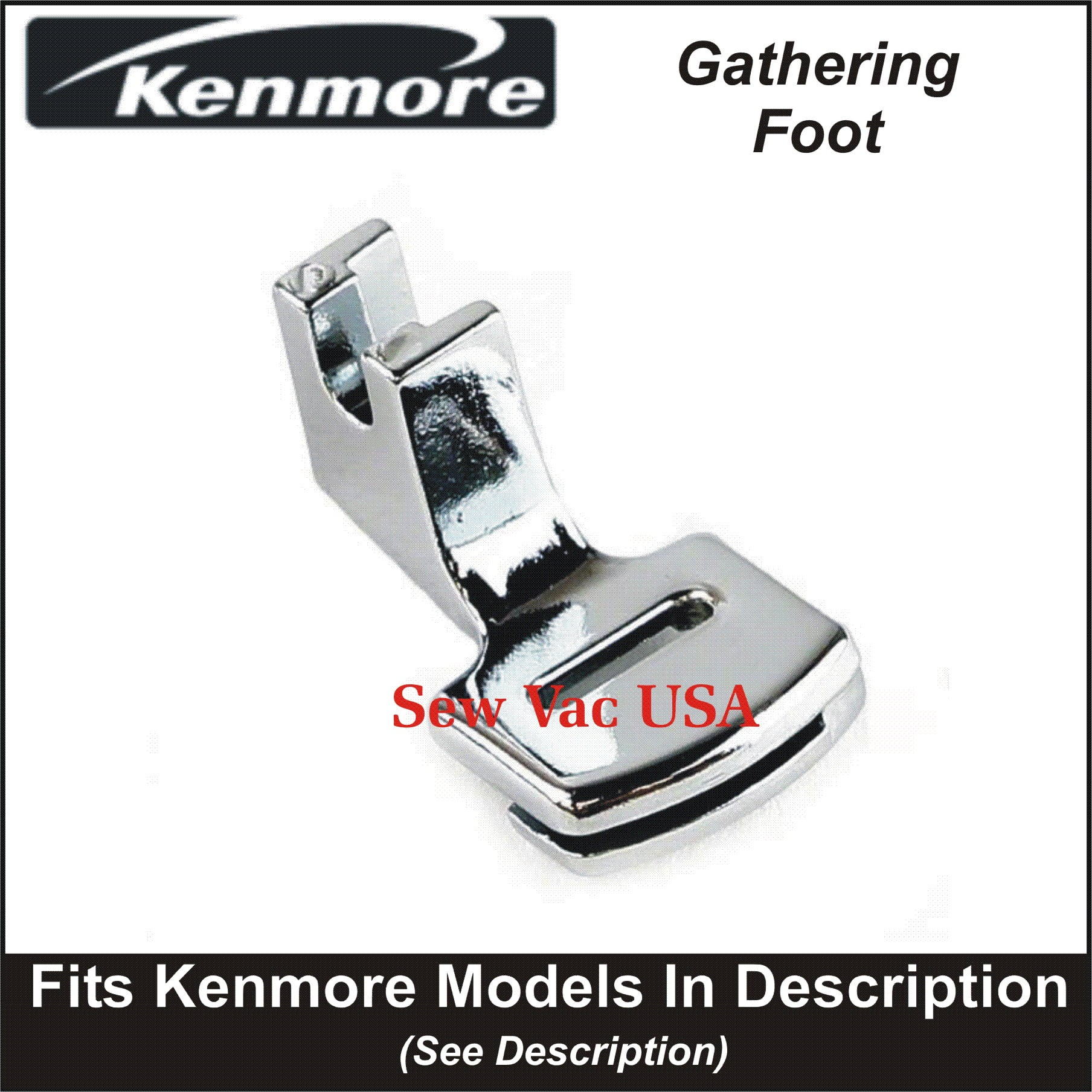 Kenmore Double Gathering Presser Foot Fits Models In Description ...