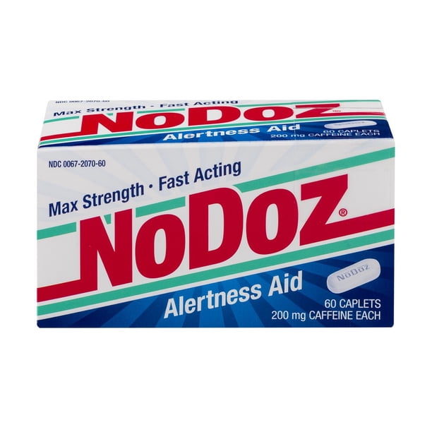 NoDoz 200mg Maximum Strength Caffeine Alertness Aid, 60 Caplet ...