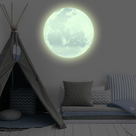 Healthy 30cm Diameter Self Adhesive Wall Pasting, Moon Glowing Wall ...
