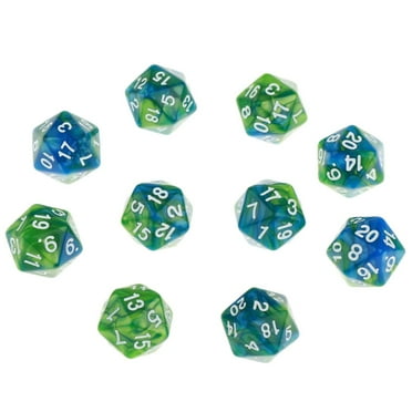 10pcs 20 Sided Dice D20 Polyhedral Dice for and Dragons Game Role ...