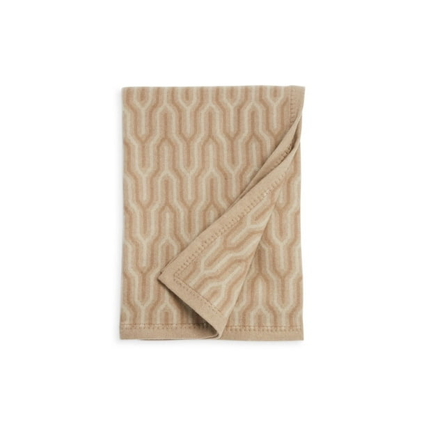 HUDSON PARK COLLECTION Beige Patterned 50 X 70 Throw - Walmart.com