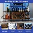 ModFusion Bar Cabinet with Power Outlet, Adjustable LED Lights, Goblet ...