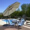 Island Umbrella Santiago 10-ft Octagonal Cantilever Umbrella with Beige ...