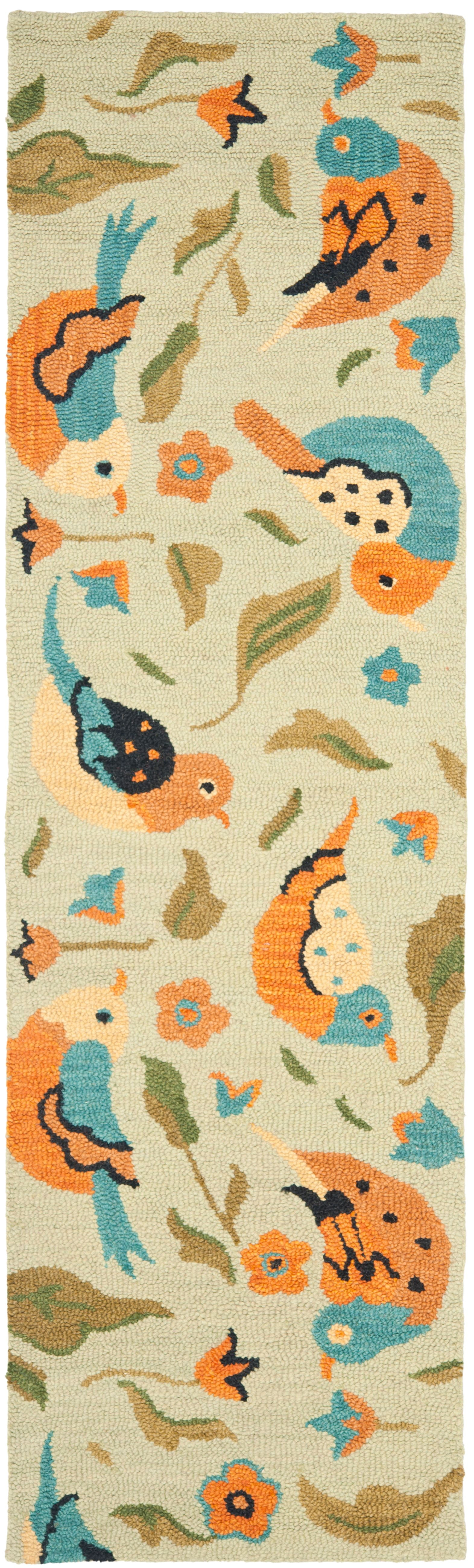 SAFAVIEH Blossom Megan Floral Wool Runner Rug Sage Multi 2 3 X 6 SAFAVIEH Blossom Megan Floral Wool Runner Rug Sage Multi 2 3 X 6