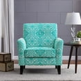 Aiken Arm Chair in Turquoise Damask - Walmart.com