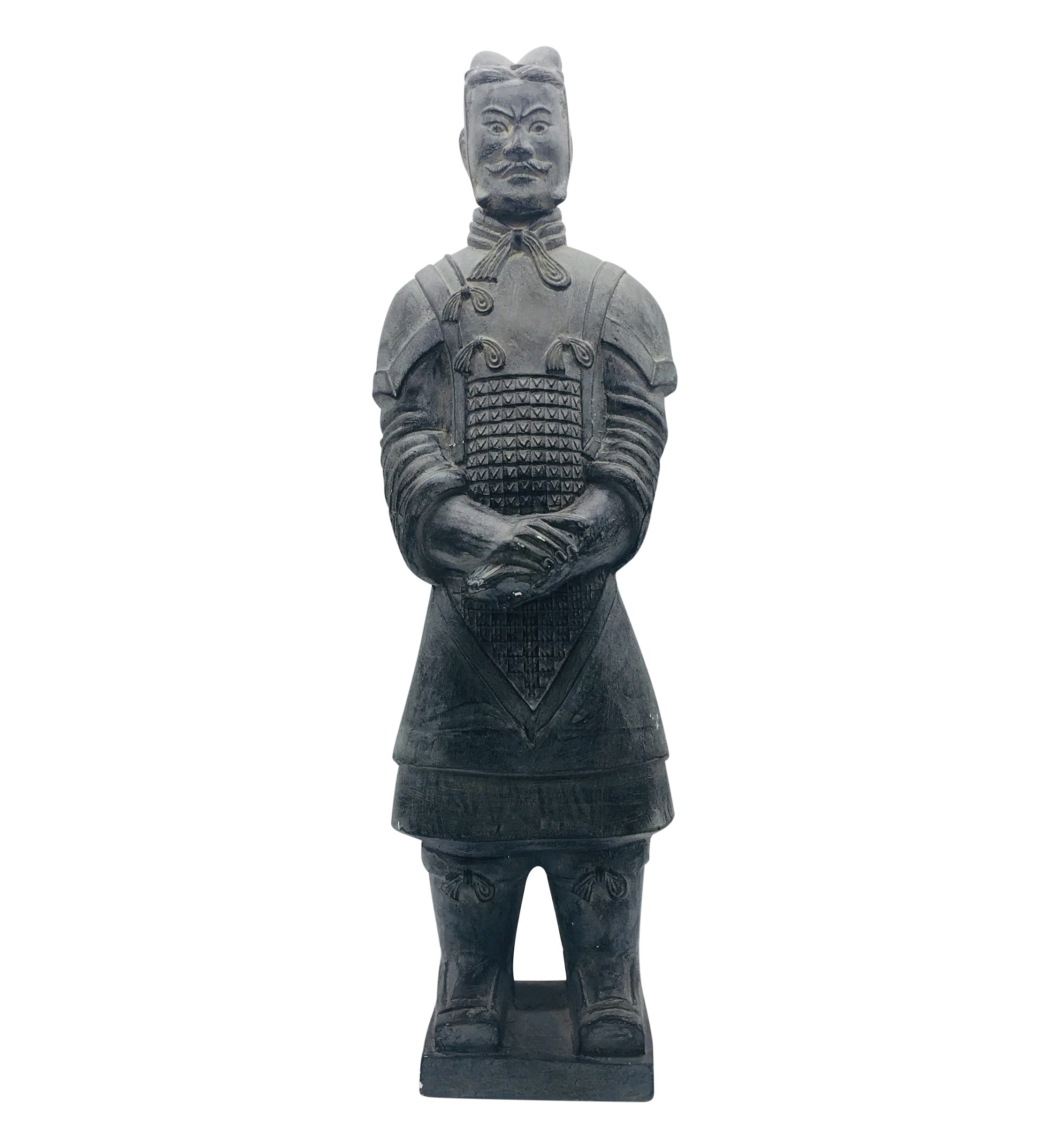 26" Charcoal Warrior Statue Indoor Outdoor Statue - Walmart.com