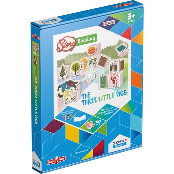 Free Shipping! Geomag Magicube Story Building Set - The Three Little ...