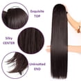 12-26 Inch Long Ponytail Hair Extensions #2 Dark Brown Color Straight ...