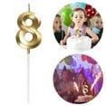 HmNPlay 3D Birthday Number Candle Glitter Cake Topper Decoration ...