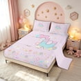 meiyoeat Cute Floral Letter R Bed Sheets for Kids Girls, Pastel Initial ...