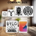 2Pcs PET Hollow Out Drawing Painting Stencils for DIY Scrapbook Photo ...