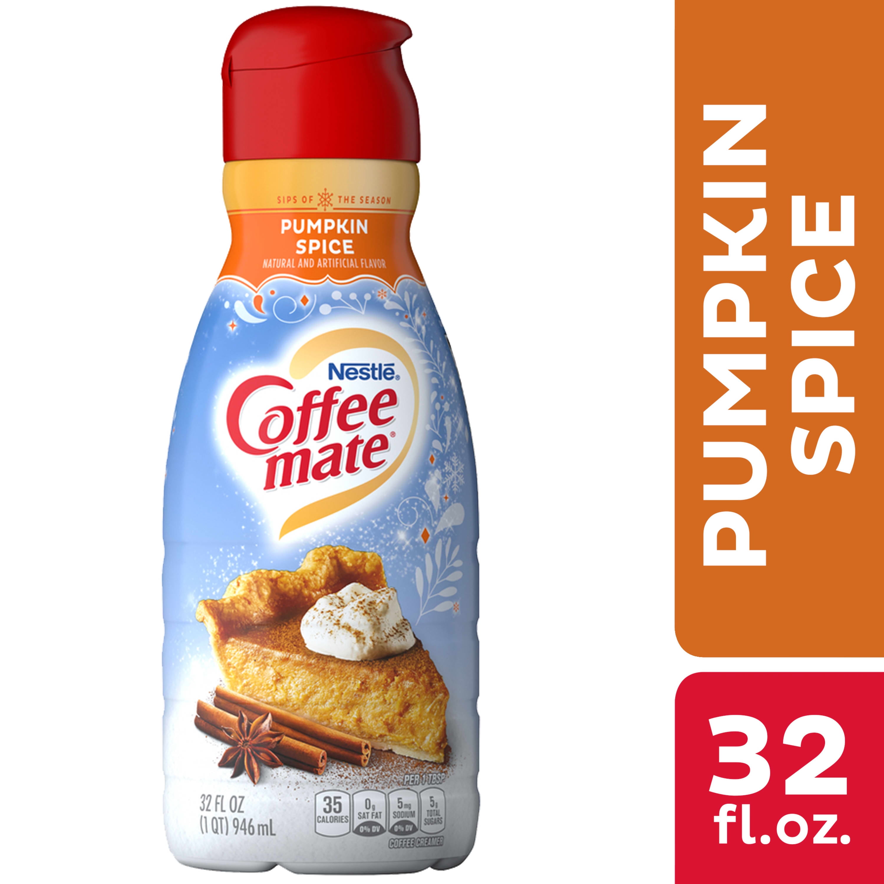 Coffee mate Pumpkin Spice Liquid Coffee Creamer 32 fl oz – Walmart ...